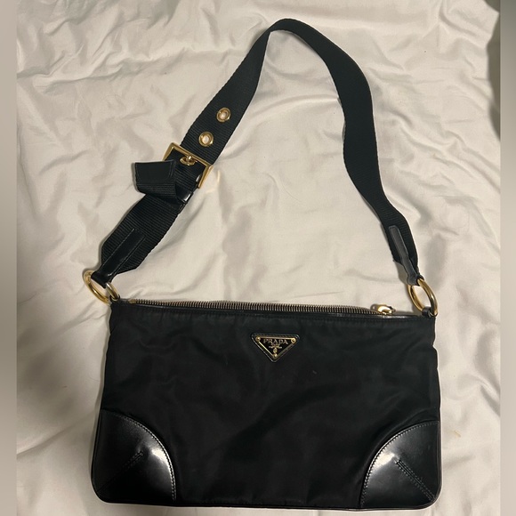 Prada | Bags | Prada Nylon And Leather Bag | Poshmark